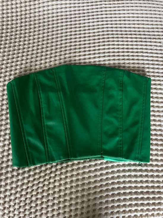 SHEIN | Tops | Shein Green Strapless Corset Crop Top | Poshmark